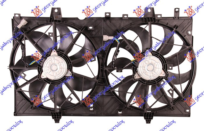 VENTILATOR KOMPLET DUPLI 2.0 -2.5 BENZIN NISSAN X-TRAIL (2014-2017) (OEM: 21481-40B0A, 21481-4BA0A, 21481-4CL0A)