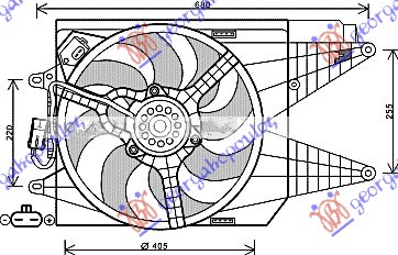 VENTILATOR KOMPLET (ABARTH) FIAT 500 (2015-) (OEM: 51819062, 51887783)