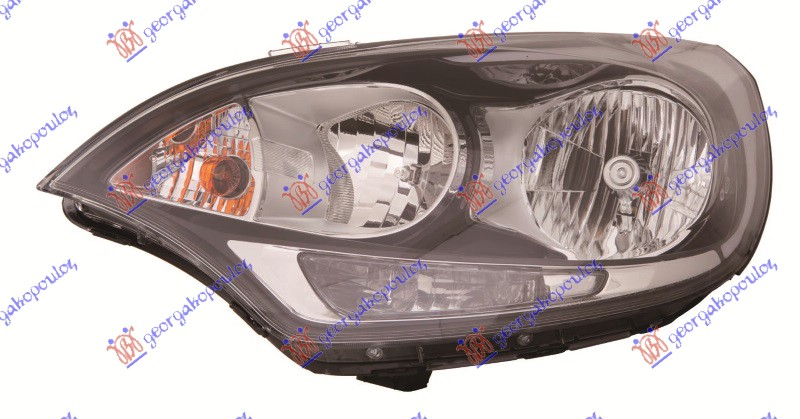 FAR ELEKTRICNI (H1/H7) (TYC) Leva str. KIA RIO H/B (2014-2017) (OEM: 92101-1W280, 921011W280)