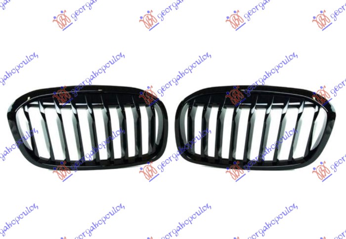 PVC MASKA SJAJ-CRNA SET (M PERFORMANCE) BMW SERIES 2 (F45/F46) ACTIVE/GRAN TOURER (2017-) (OEM: 51712454967, 51712454968)