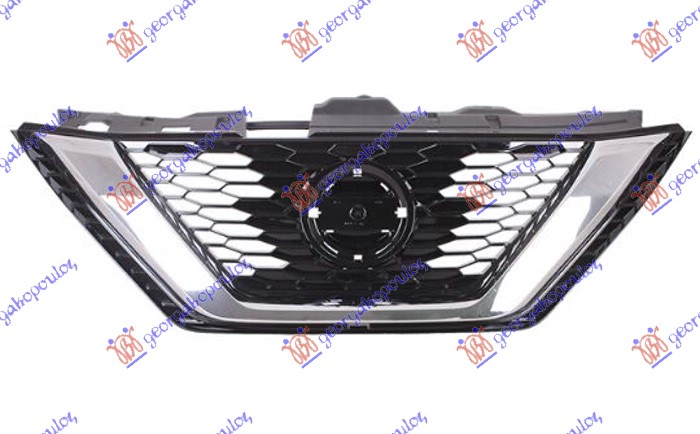 PVC MASKA CRNA HROM OKVIR (RUPA ZA ZNAK) NISSAN QASHQAI (2017-2021) (OEM: 62310-HV22A, 62310HV22A)