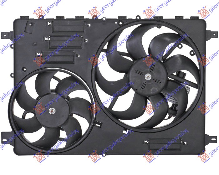 VENTILATOR KOMPLET (DUPLI) BENZIN – DIZEL (3PIN) VOLVO S80 (2006-2013) (OEM: 30723011, 31274211, 31274265)