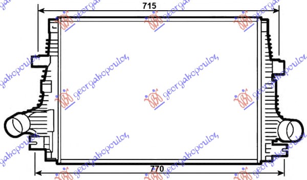 HLADNJAK INTERCULERA 1.8 TBi-1.9–2.4 JTDM(60×41 ALFA ROMEO 159 (2005-2011) (OEM: 60692222)