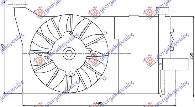 VENTILATOR A/C 900i-S-1.1 FIAT SEICENTO (1998-2001) (OEM: 46519308)