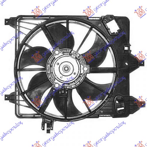 VENTILATOR BENZIN (38cm) KLIZNO RENAULT CAMPUS (2004-) / RENAULT CLIO (2001-2006) / RENAULT THALIA (2001-) (OEM: 7701051483)