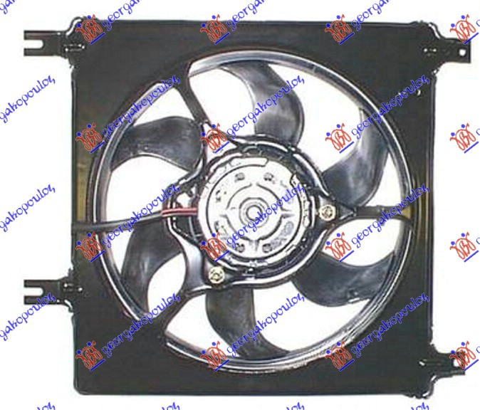 VENTILATOR KOMPLET +A/C BENZIN(4 SRAFA) OPEL AGILA (1999-2008) (OEM: 4701721)