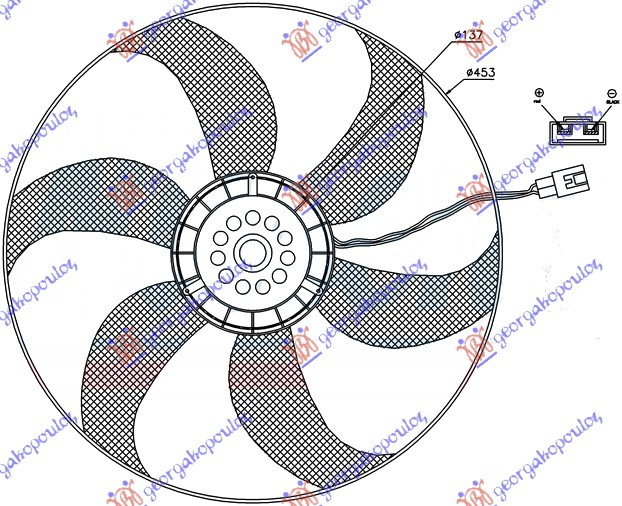 VENTILATOR KOMPLET BENZIN-DIZEL MERCEDES VITO (W638) (1996-2004) (OEM: 6385001193, A6385001193)