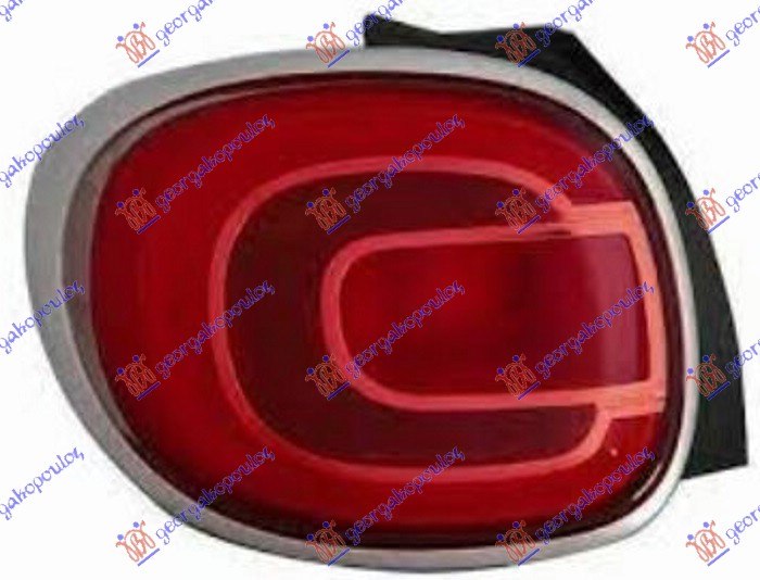 STOP LAMPA (CROSS) (O) Leva str. FIAT 500 L (2017-) (OEM: 735671214)