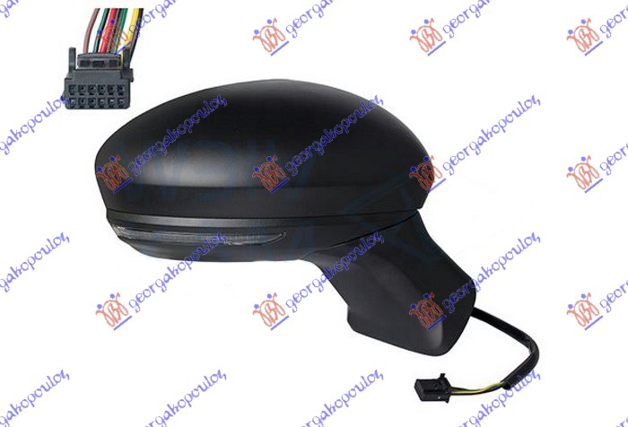 RETROVIZOR ELEKTRICNI CRNI MIGAVAC SENZOR 9PIN A KV Desna str. RENAULT CAPTUR (2020-) (OEM: 963016661R)