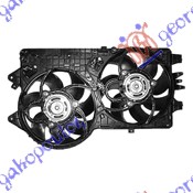 VENTILATOR KOMPLET 1.9JTD (+A/C) DUPLI FIAT GRANDE PUNTO (2005-2012) (OEM: 55700992, 55703903)