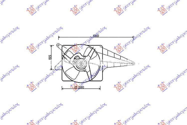 VENTILATOR 1.0 – 1.2cc – A/C OPEL CORSA B (1997-2000) (OEM: 1314532, 1341279)