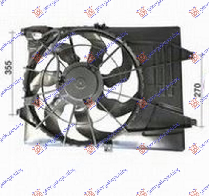 VENTILATOR KOMPLET 1.6-2.0-2.4 BENZIN 460mm 3P KIA SPORTAGE (2015-2018) (OEM: 25231-3R000, 252313R000, 25350-D7600)
