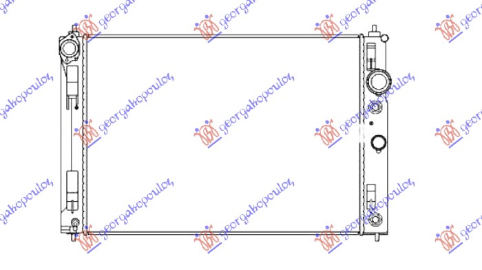 HLADNJAK MOTORA 2.0 T BENZIN (615×440) INFINITI Q50 (2014-) (OEM: 214604GD0A, 214604GD5A)