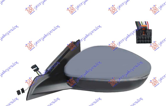 RETROVIZOR ELEKTRICNI PREKLAPAJUCI PMMIGAVAC SV. 10 PIN A KV Leva str. PEUGEOT 208 (2019-) (OEM: 98260232XT, 982620551T, 983758881T)