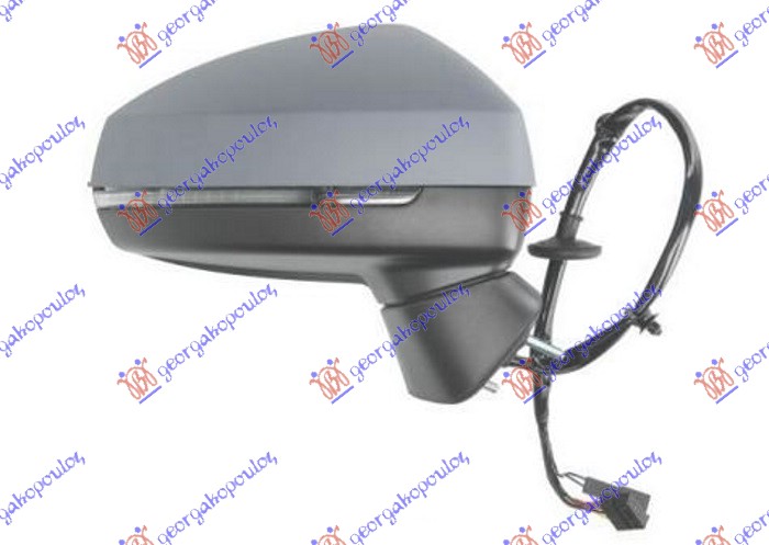 RETROVIZOR ELEKTRICNI PM MIGAVCEM PROMENA TRAKE Desna str. AUDI A3 3D/SPORTBACK (2012-2016) (OEM: 8V0857528EGRU, 8V0857536E, 8V1857410F9B9)