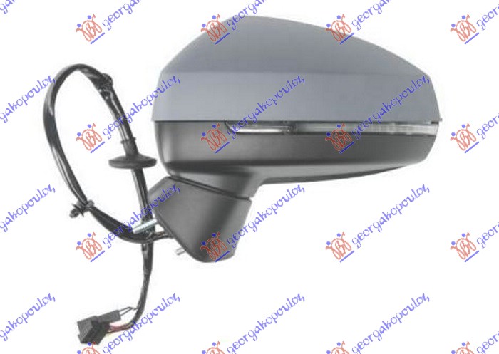 RETROVIZOR ELEKTRICNI PM MIGAVCEM PROMENA TRAKE Leva str. AUDI A3 3D/SPORTBACK (2012-2016) (OEM: 8V0857527EGRU, 8V0857535E, 8V1857409F9B9)