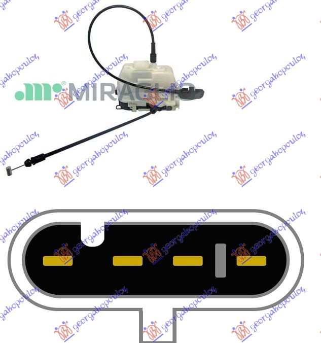 BRAVA PR.VR. CENT.ZAKLJ.BELA 5VR (4pin) Leva str. RENAULT MEGANE SDN-H/B-L/B (2005-2008) (OEM: 8200028428)