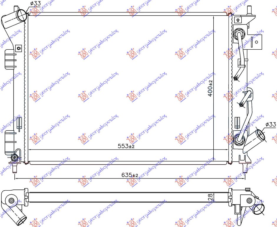 HLADNJAK 1.6i-2.0i-1.6 GDI BENZIN AUTOMATIK KIA SOUL (2013-2016) (OEM: 25310B2310)