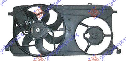 VENTILATOR KOMPLET DUPLI 1 MOTOR 2.2TDCi -A/C FORD TRANSIT (2006-2013) (OEM: 8C11-8C607AB, 8C118C607AB)