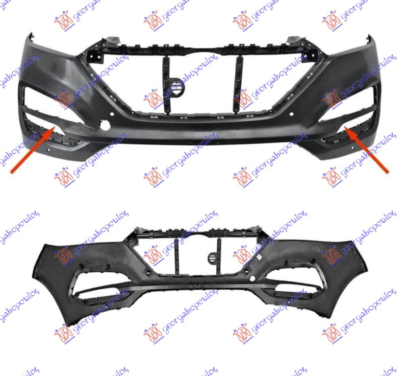 PRED.BRAN. GORNJI PM LED SA/BEZ PRSK AKV HYUNDAI TUCSON (2015-2018) (OEM: 86540D7120)