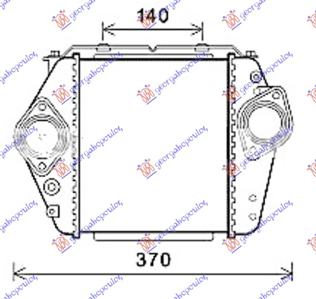 HLADNJAK INTERKULERA 2.0 – 2.2 DIZEL (200x230x64) MAZDA 6 (2008-2013) (OEM: RF8G13565B)