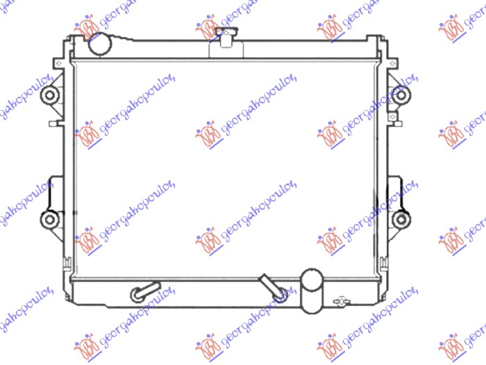 HLADNJAK MOTORA 4.7i V8 BENZIN (590×715) TOYOTA LAND CRUISER V8 (J200) (2007-2015) (OEM: 1640050381, 1640050382, 1640050383)