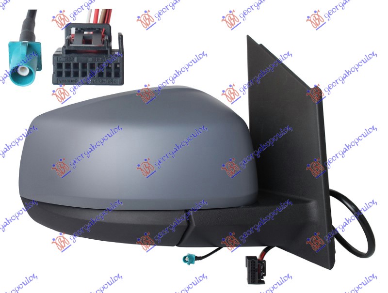 RETROVIZOR EL. PM ANTENA (6 PIN) (A KV) Desna str. FORD TRANSIT/TOURNEO CONNECT (2022-) (OEM: 2K7857408J)