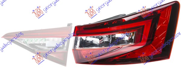 STOP LAMPA SPOLJASNJA LED KARAV (HELLA) Desna str. SKODA SUPERB (2015-2019) (OEM: 3V9945208A)