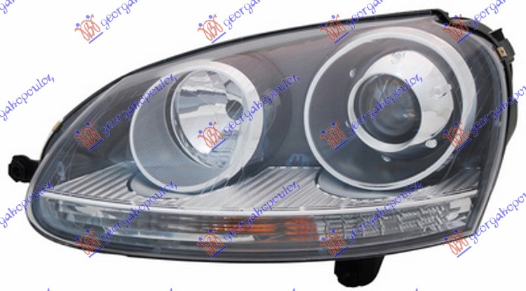 FAR XENON CRNI GTI (TYC) Leva str. VW JETTA (2005-2010) (OEM: 1K6941005P, 1K6941039)