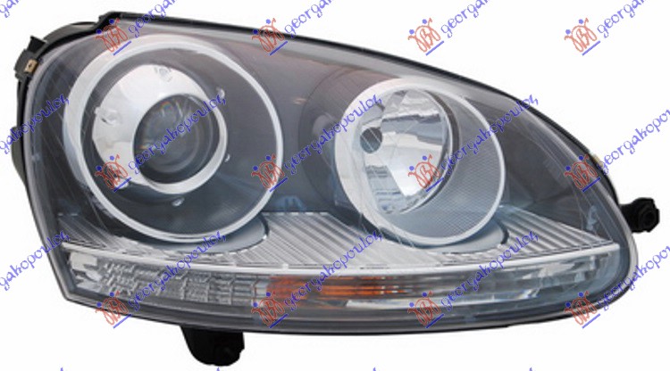 FAR XENON CRNI GTI (TYC) Desna str. VW GOLF V (2004-2008) (OEM: 1K6941005P, 1K6941040)