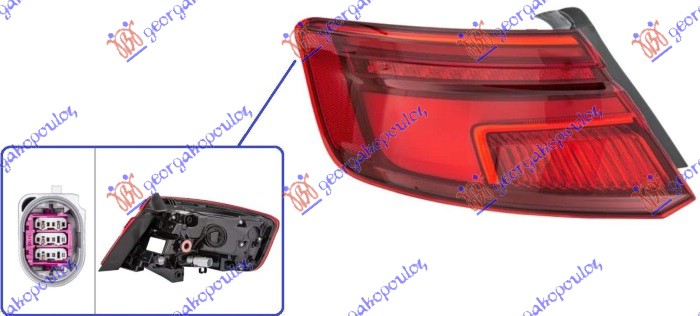 STOP LAMPA SPOLJ.LED DYNAM.SPORTB.(HELLA Leva str. AUDI A3 3D/SPORTBACK (2016-2020) (OEM: 8V4945091, 8V4945091A)