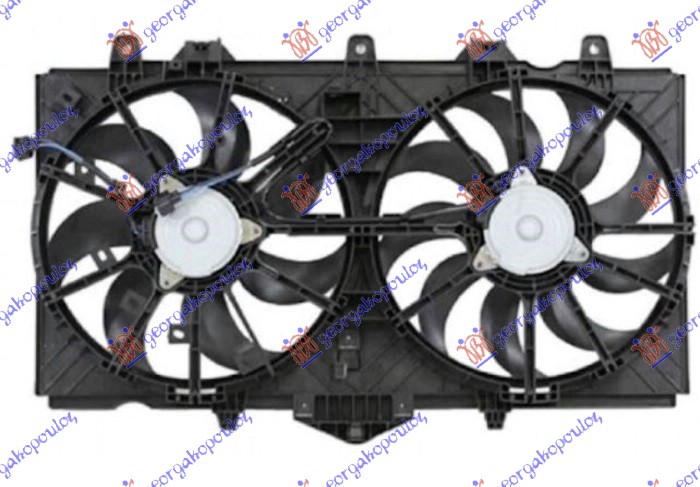 VENTILATOR KOMPLET DUPLI 3.5 HIB 3.7 BENZIN (340)2+2P INFINITI Q50 (2014-) (OEM: 214814GA0A, 214834GA0A, 214864GA0A)