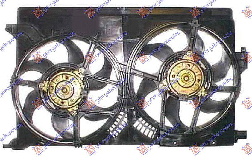 VENTILATOR KOMPLET (DUPLI) BENZIN-DIZEL OPEL VECTRA C (2005-2008) (OEM: 1341368)