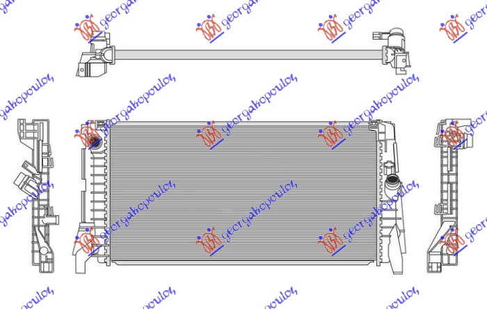 HLADNJAK MOTORA 1.5-2.0 BENZIN (680×355) MINI CLUBMAN (F54) (2015-) (OEM: 17118645783)