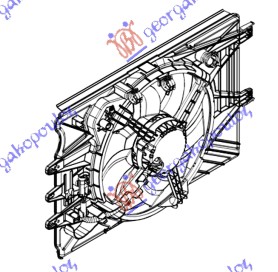 VENTILATOR KOMPLET -A/C 0.9-1.4T.-1.3 JTD FIAT 500 L (2017-) (OEM: 51887948, 52066194)