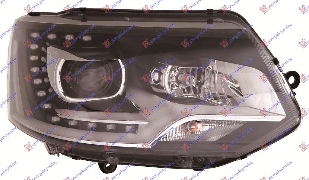 FAR XENON (D3S / H7) (LED DN. SVET) (DEPO) Desna str. VW TRANSPORTER (T5) (2010-2015) (OEM: 7E5941018)