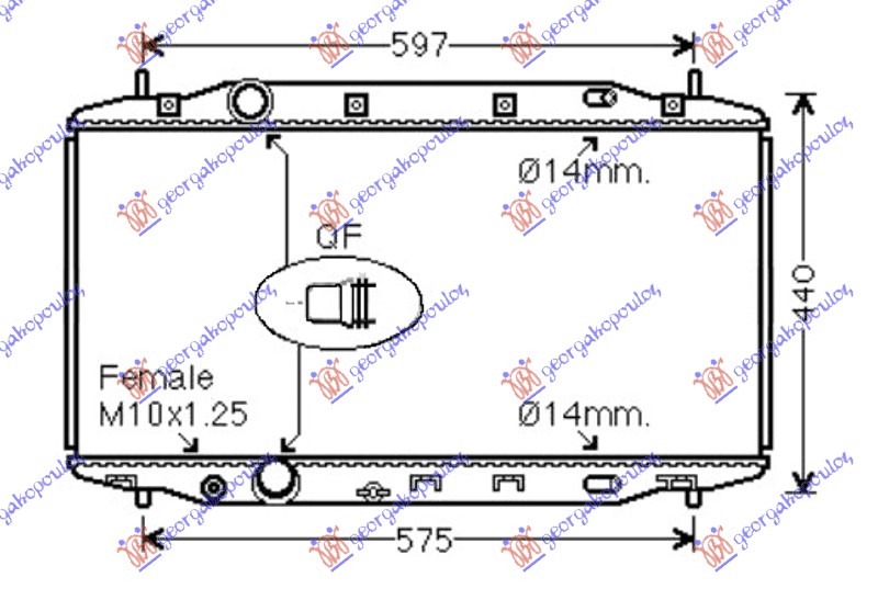 HLAD. 2.2i-DTEC MANUAL DIZ (375x710x28) HONDA CIVIC H/B-L/B (2012-2016) (OEM: 19010R3LG01)