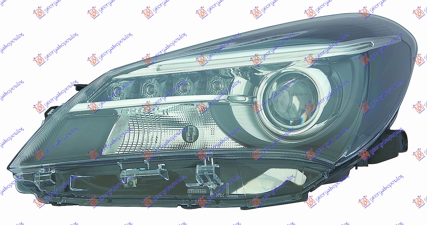 FAR ELEKTRICNI (HIR2) SA LED DNEVNIM SVETLIMA (DEPO) Leva str. TOYOTA YARIS (2014-2017) (OEM: 81170-0DA50, 811700DA50)