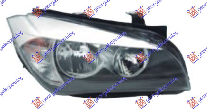 FAR ELEKTRICNI CRNI (H7/H15) (TYC) Desna str. BMW X1 (E84) (2013-2015) (OEM: 63117357434)
