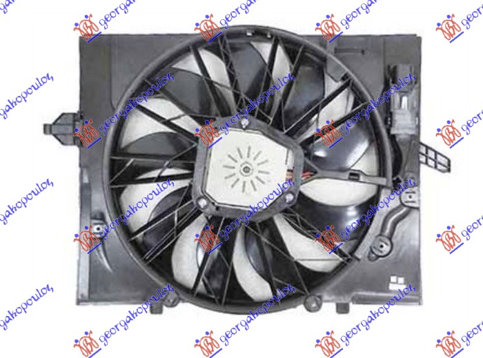 VENTILATOR 2.0-2.2-2.5-3.0-4.4 BENZIN 495mm BMW SERIES 6 (E63/64) COUPE/CABRIO (2004-2011) (OEM: 7543282, 1742751418, 17427514181)