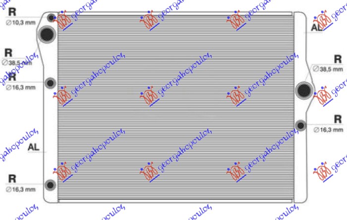 HLADNJAK MOTORA 3.0 DIZEL AUTOMATIK (612×487) BMW SERIES 5 (F10/11) (2013-2016) (OEM: 17118515756, 17118592166)