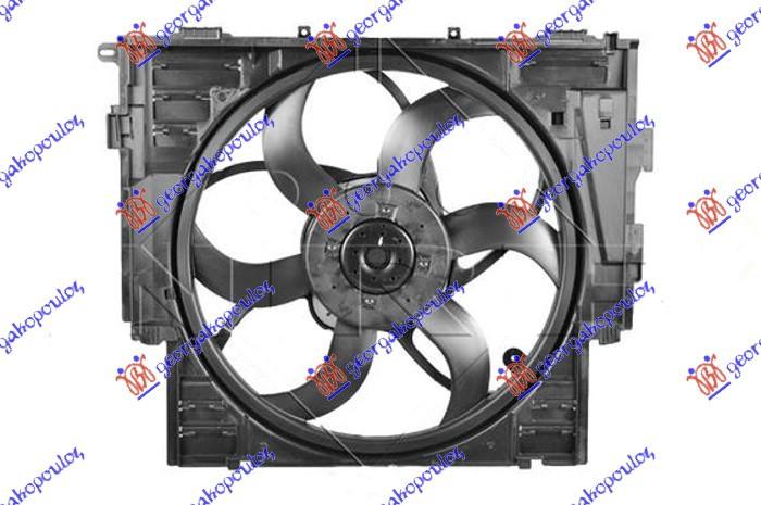 VENTILATOR 2.0 BENZIN (485mm) (600W) (3 PIN) BMW SERIES 5 (F10/11) (2013-2016) (OEM: 17417618786, 17417618787, 17418617102)