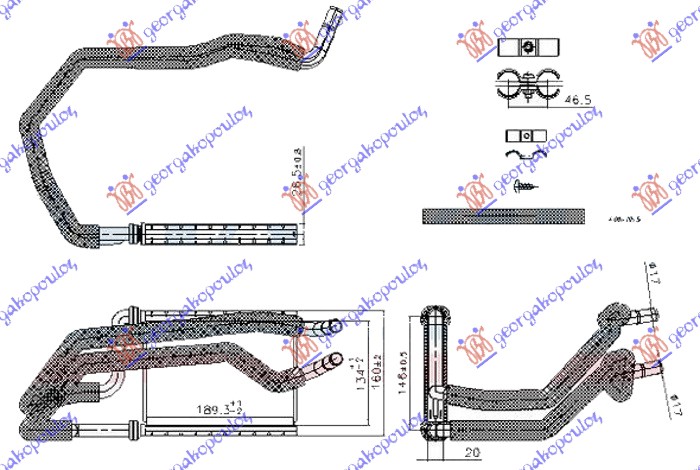 GREJAC KABINE ZADNJI DEO (134x 189×27) RANGE ROVER SPORT (2013-2018) (OEM: LR035640)