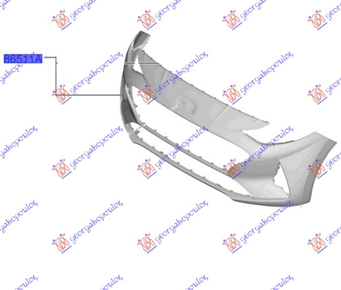 PREDNJI BRANIK (O) HYUNDAI i10 (2019-) (OEM: 86510-K7000, 86510K7000)