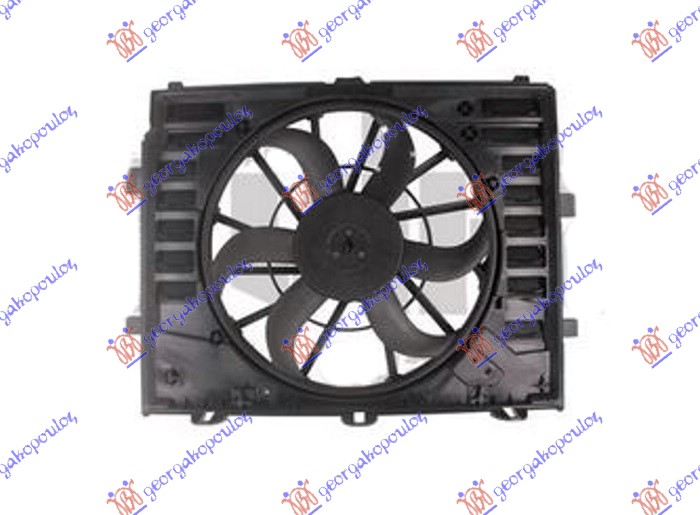 VENTILATOR KOMPLET 3 0 -3.6 BENZIN 3 0 DIZ 520 mm PORSCHE CAYENNE (2010-2015) (OEM: 7P0121203H, 7P0121203K, 7P012203E)