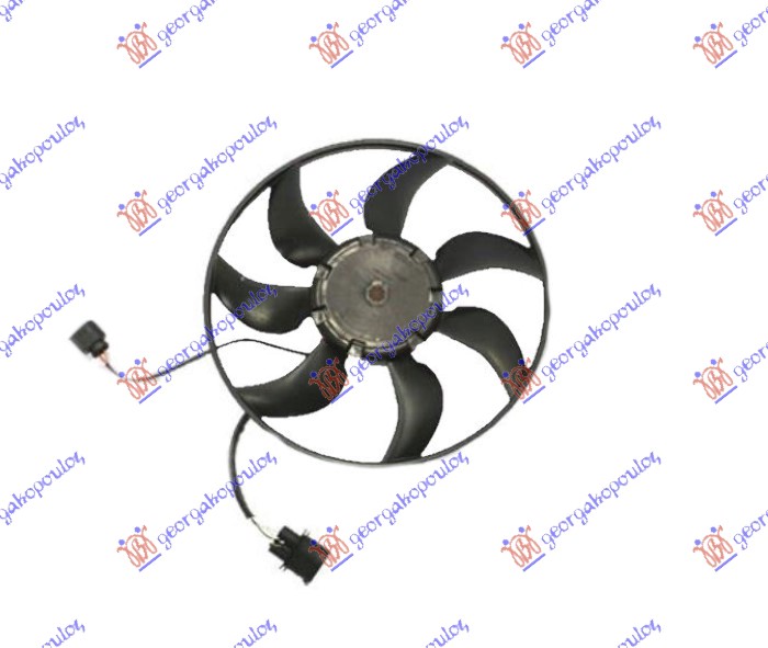 VENTILATOR (MOTOR+ELISA) (370mm) (300W) AUDI A3 3D/SPORTBACK (2012-2016) (OEM: 5Q0959455AE, 5Q0959455AM, 5Q0959455BJ)