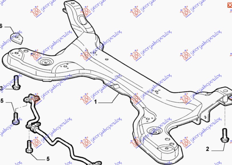 NOSAC MOTORA-SANKE FIAT PUNTO (2003-2011) (OEM: 46766204, 50703111)