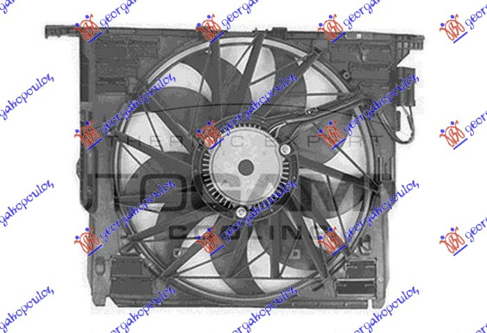 VENTILATOR 4.4 BENZIN 2.0-3.0 DIZEL 480mm 3PIN BMW SERIES 6 (F13/12/06) COUPE/CABRIO (2011-2015) (OEM: 17414578976, 17427806017, 17428509743)