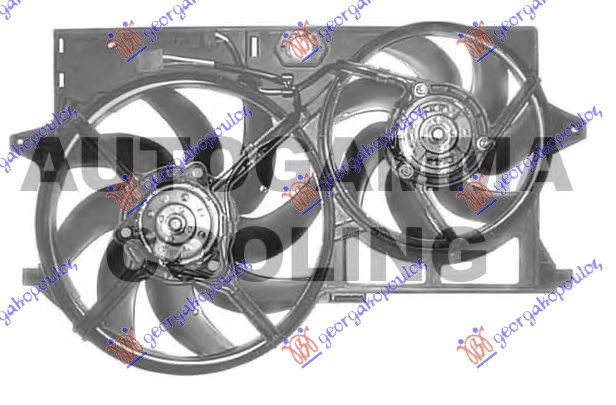 VENTILATOR DUPLI KOMPLET BENZIN-DIZEL CITROEN JUMPY (1995-2003) (OEM: 1308J1)