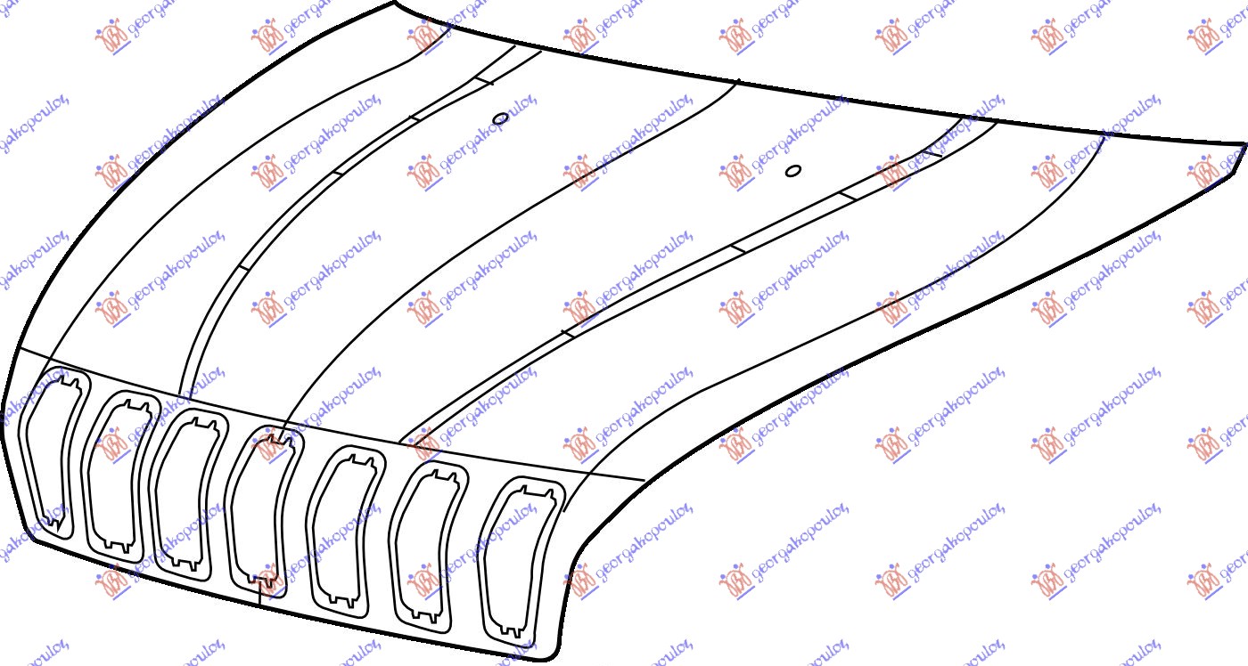 HAUBA ALUMINIUM JEEP CHEROKEE (2014-2019) (OEM: 68103664AA)